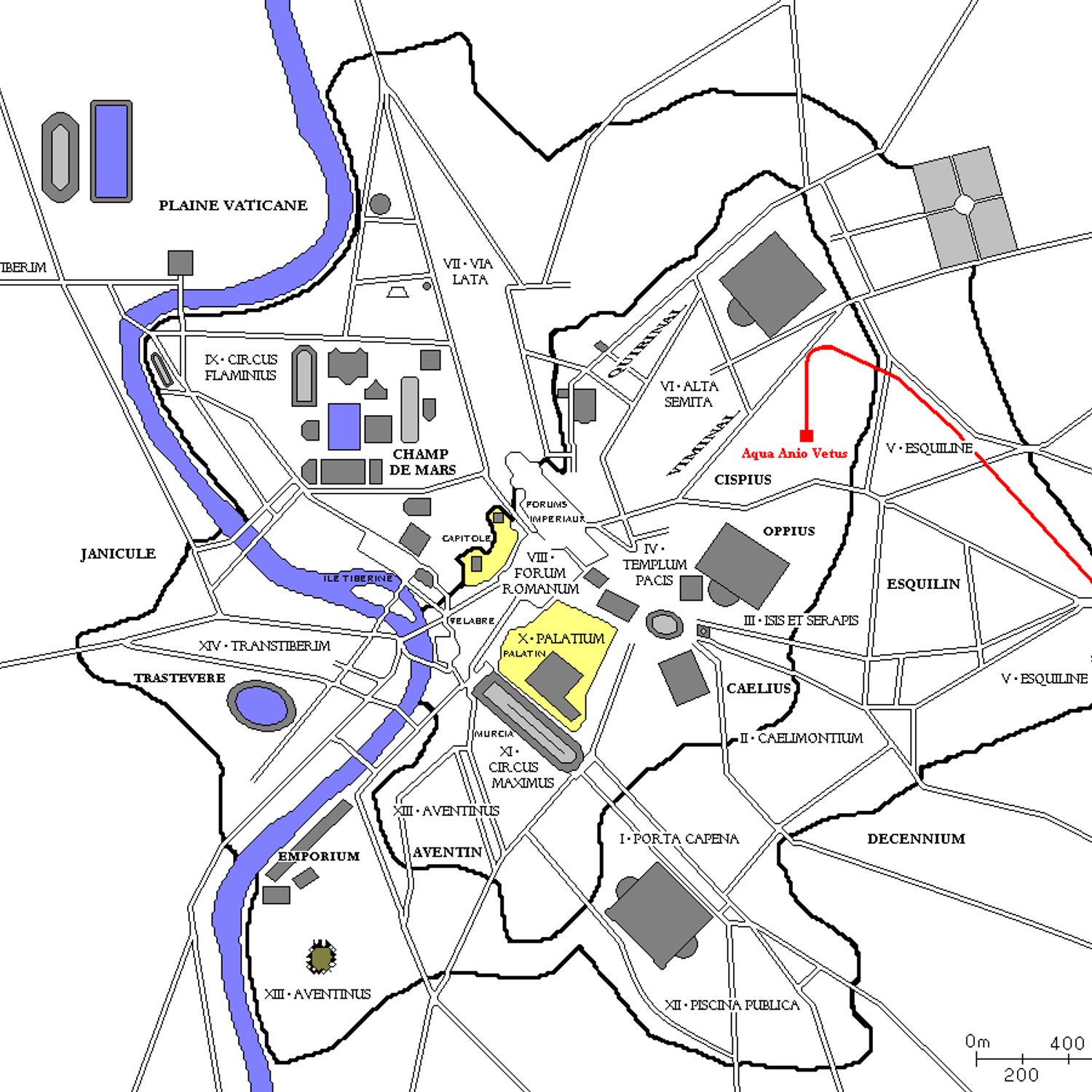 Aqua Anio Vetus - Acueducto romano en Porta Praenestina, Italia